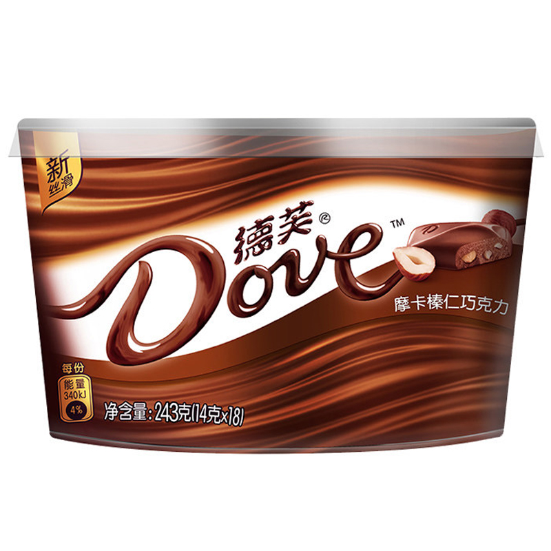 德芙Dove摩卡榛仁巧克力分享碗装 新年春节伴手礼休闲零食员工福利 243g _德芙（Dove）